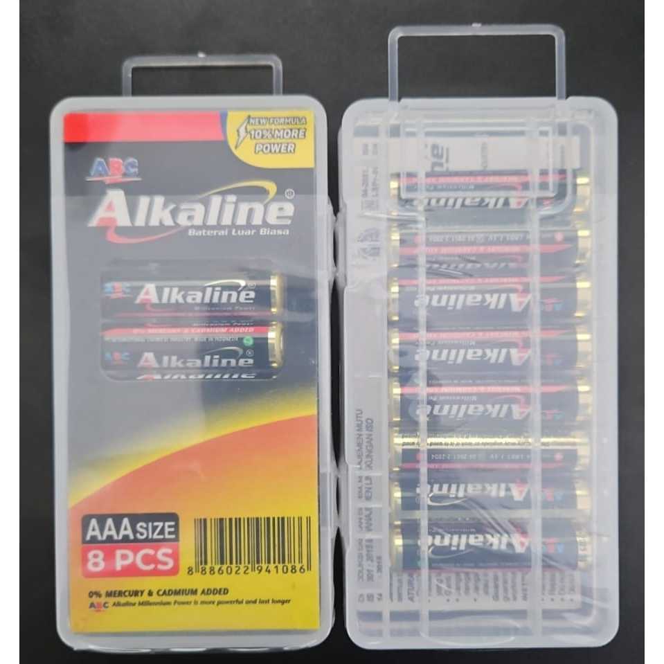 Jual ABC BATERAI ALKALINE AAA LR03 (ISI 8 PCS) | Shopee Indonesia