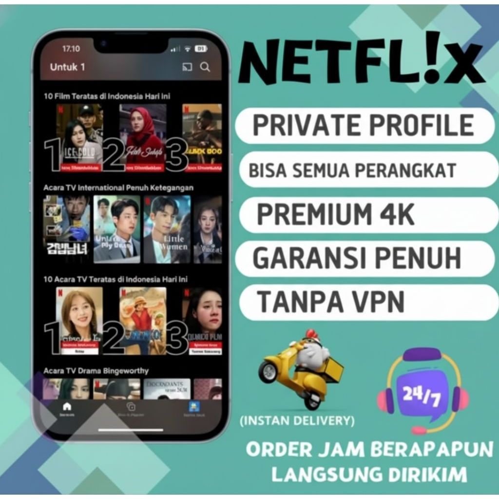 Jual NETFLIXXX 4K ULTRA HD PREMIUM PROFILE PRIVATE BERGARANSI 100% ...
