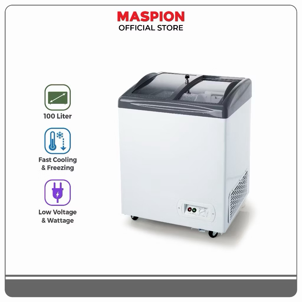 Jual Maspion Freezer 100 Liter UFh 100C Sliding kaca Chest Freezer ...