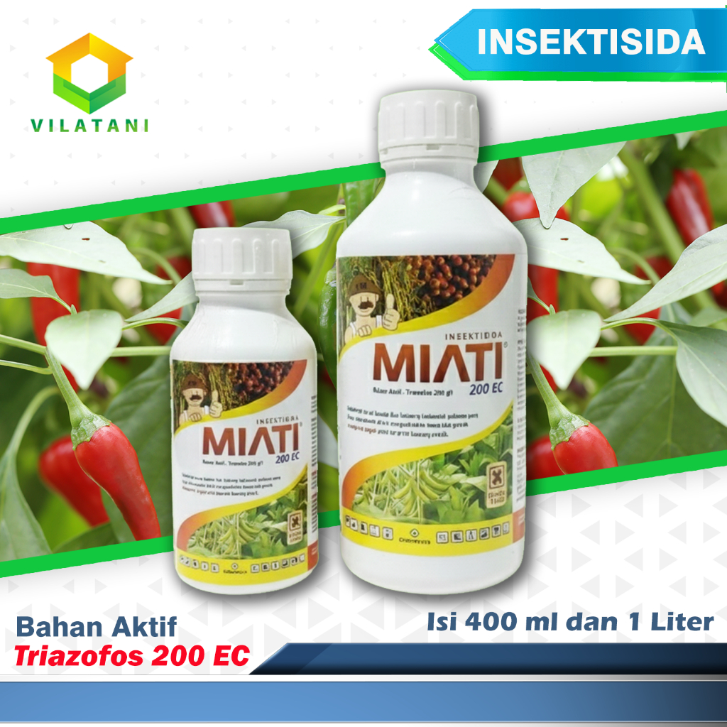 Jual MIATI TRIAZOFOS 200EC 400ml dan 1 Liter untuk LALAT BUAH ULAT BOR ...