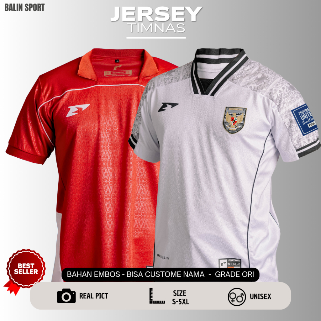 Jual Jersey Timnas Indonesia Erspo Merah Home Grade Ori 2025 Motif ...