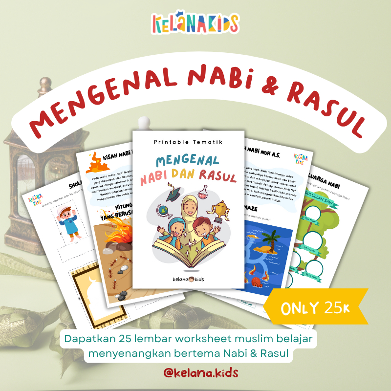 Jual Worksheet Tematik Nabi & Rasul 25 Lembar Kerja Aktivitas Anak ...