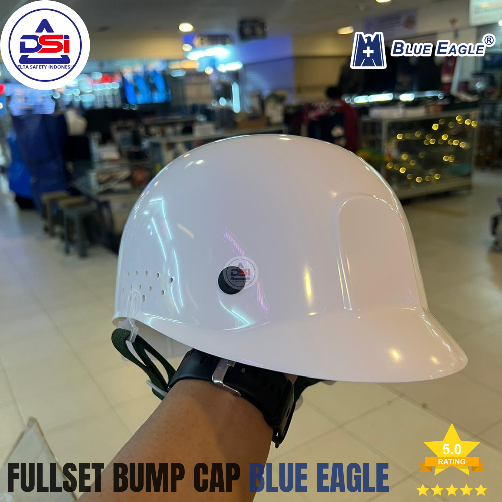 Jual Helm Safety Blue Eagle Bump Cap BP65WH Putih Lengkap + Chinstrap ...