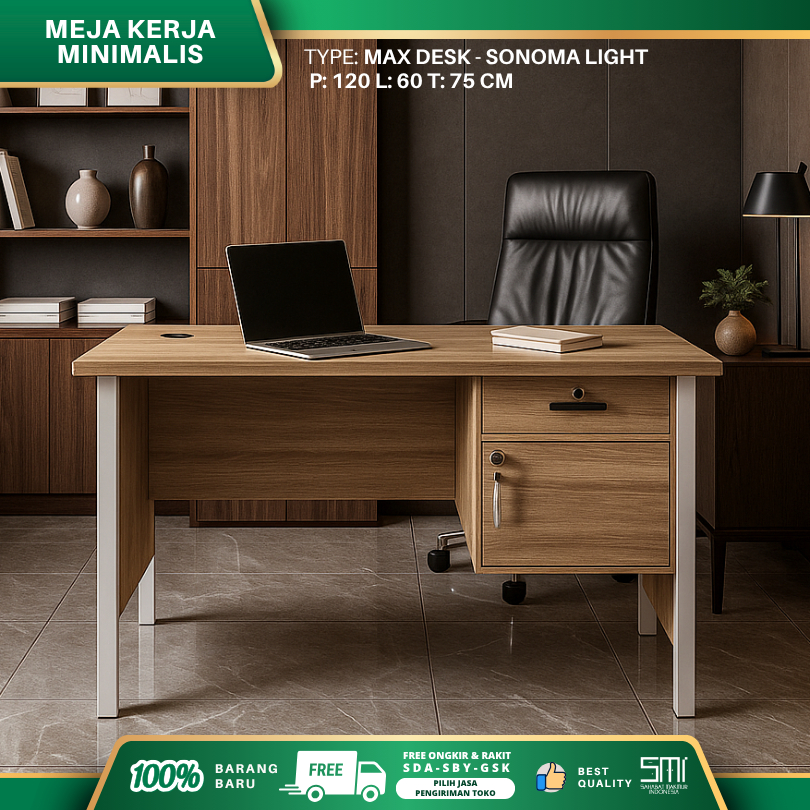 Jual Meja Kerja Partikel Board ukuran 1/2 biro, Meja Kantor, Meja Staff ...