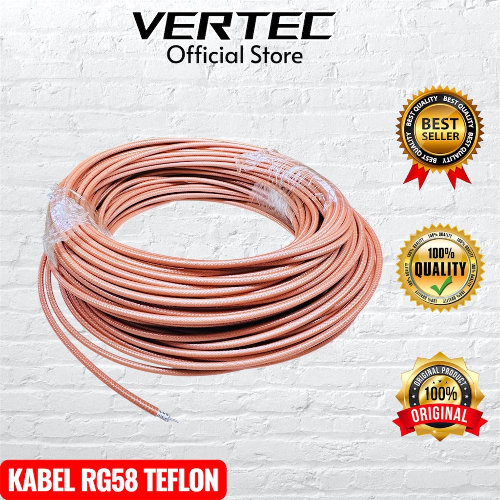 Jual Kabel RG58 Teflon Inner Perak Tunggal 50 Ohm RG-58 Untuk Antena ...