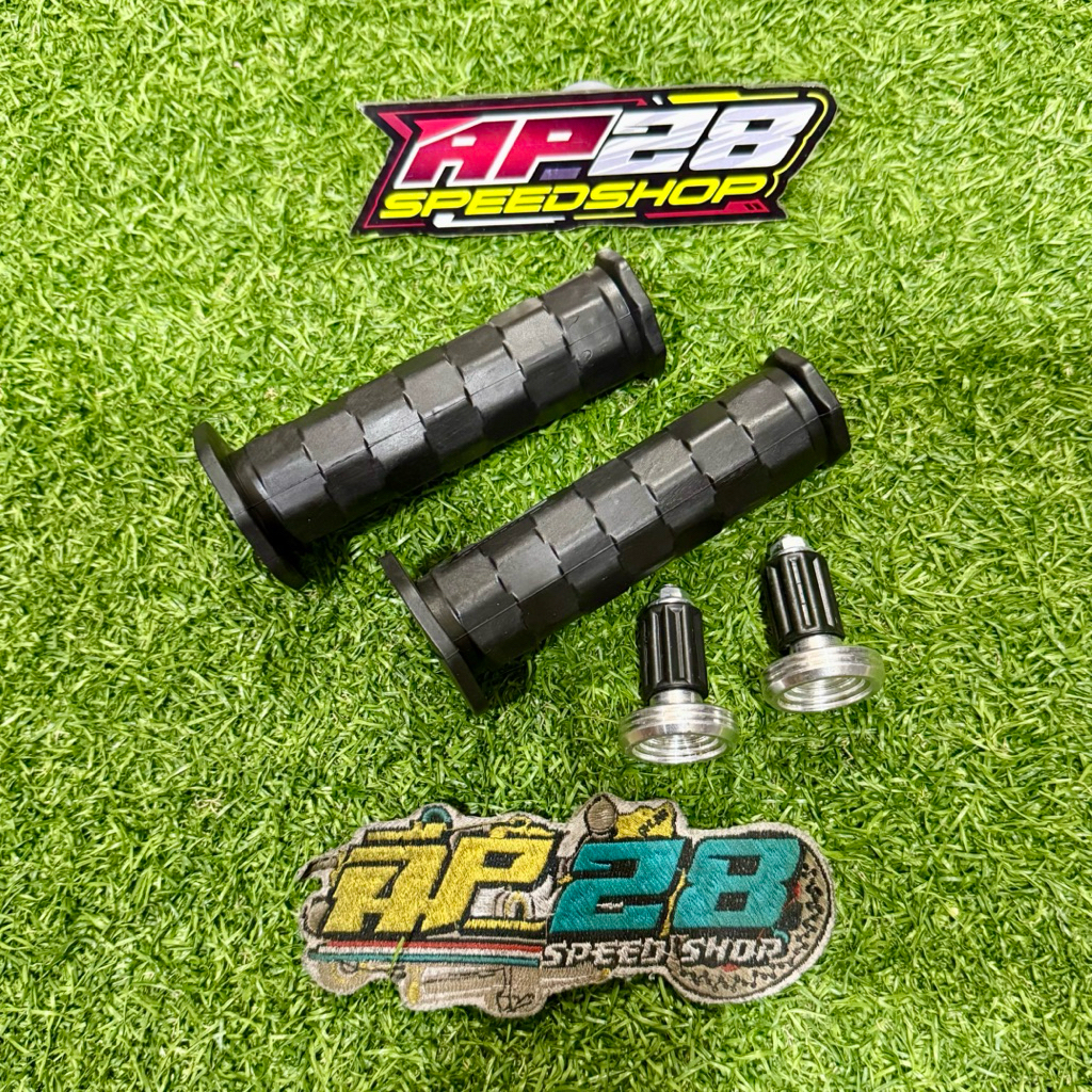 Jual HANDGRIP OCTAGON PLUS JALU STANG SPIRAL CHROME - ( KANAN DAN KIRI ...