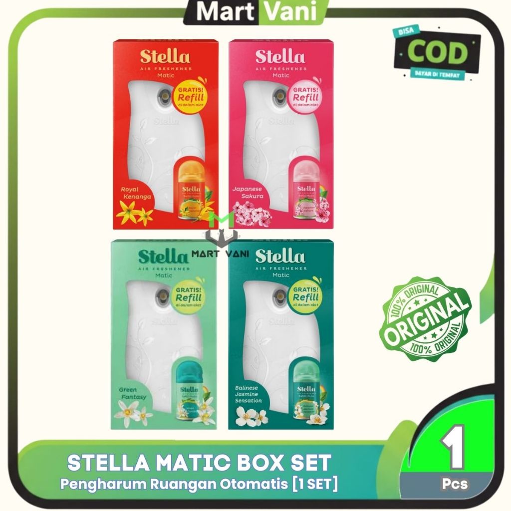 Jual STELLA MATIC BOX SET AIR FRESHENER OTOMATIS ALAT + REFILL LENGKAP ...