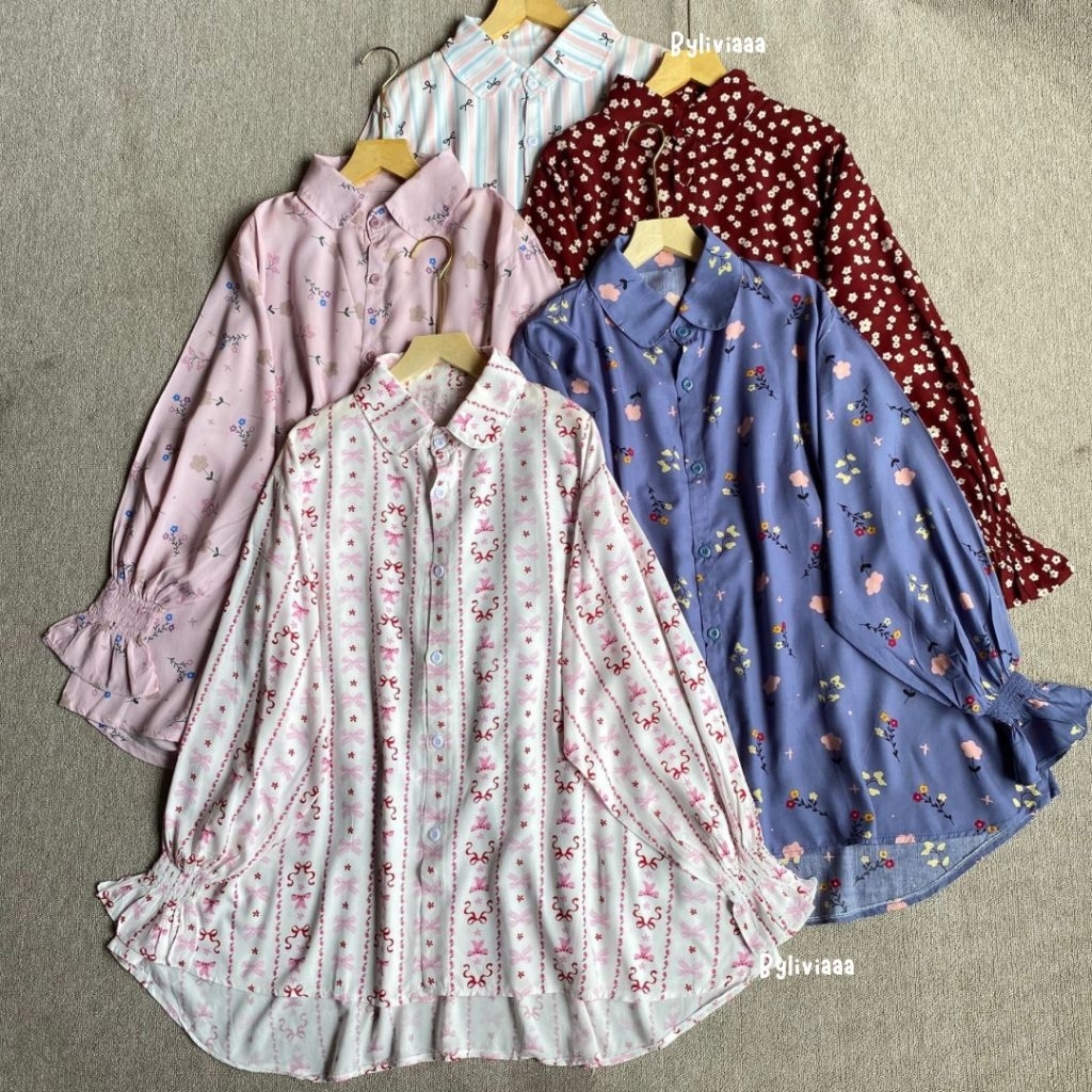 Jual Nabilaa blouse rayon motif cantik | Shopee Indonesia