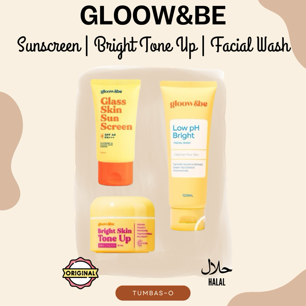 Jual GLOOW&BE Glass Skin Sunscreen Hybrid Glowing Finish | Bright Skin ...