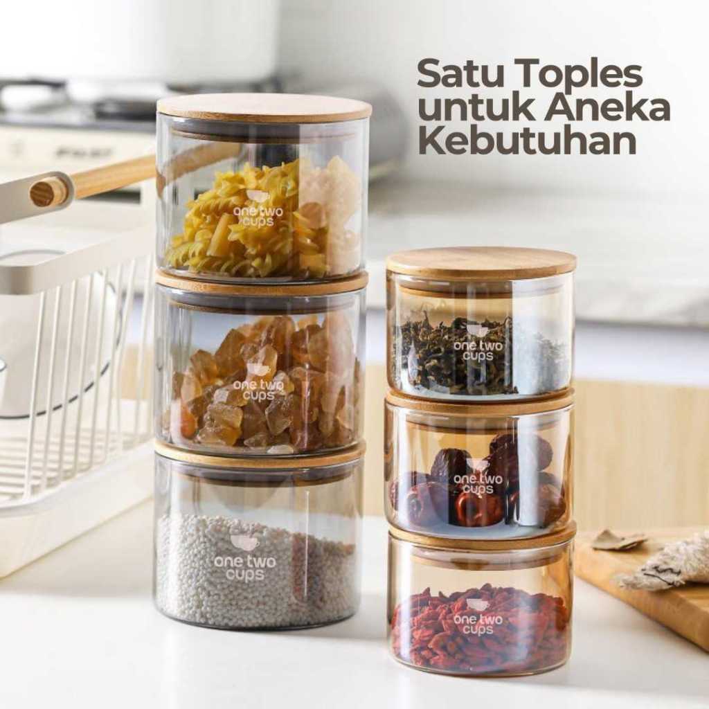 Jual TD - DPR One Two Cups Toples Kaca Penyimpanan Makanan Sealed ...