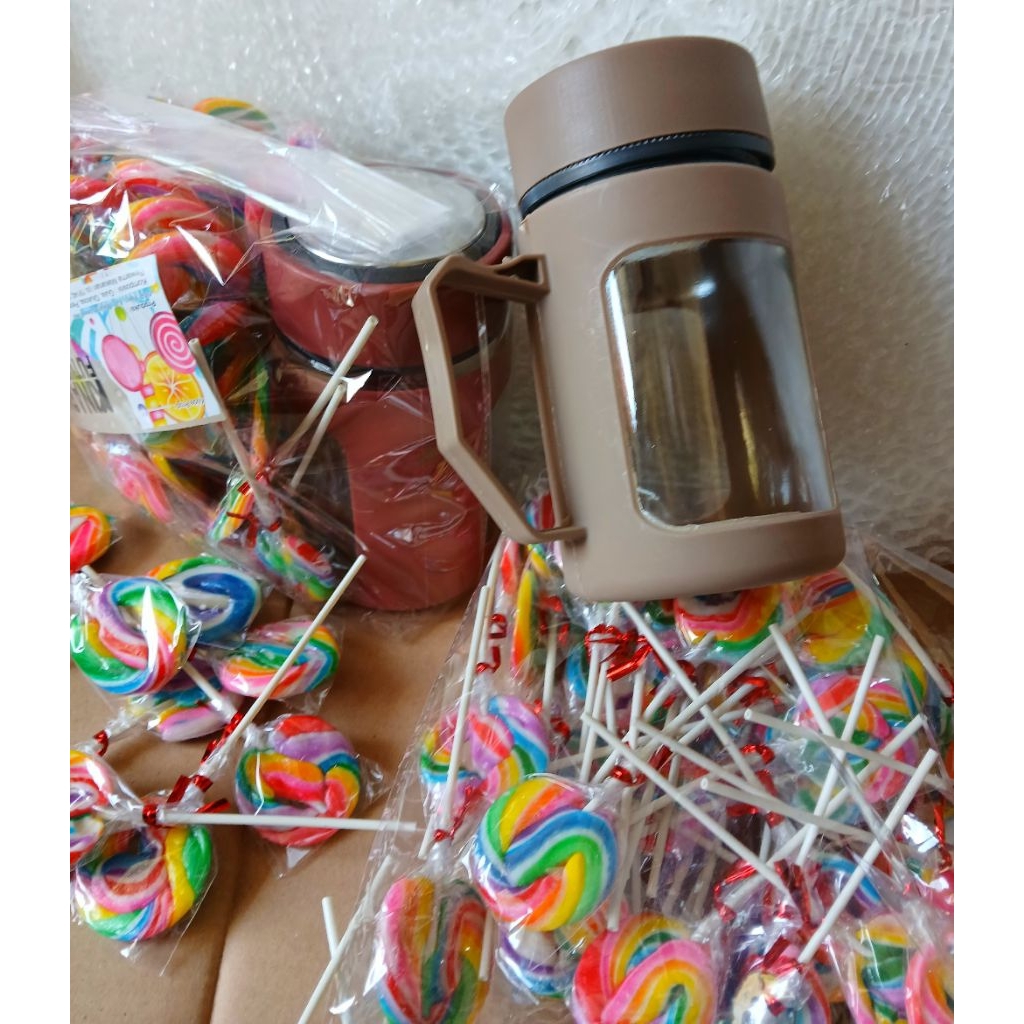 Jual permen lolipop BOTOL TUMBLER GLASS isi 60 pcs | Shopee Indonesia