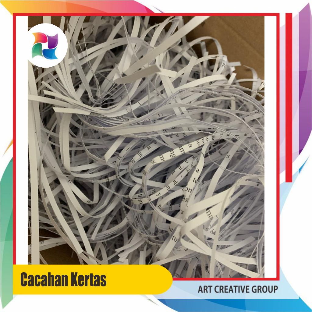 Jual Kertas cacah 1 kg /kertas pengganti packing/ kertas serut shredded ...