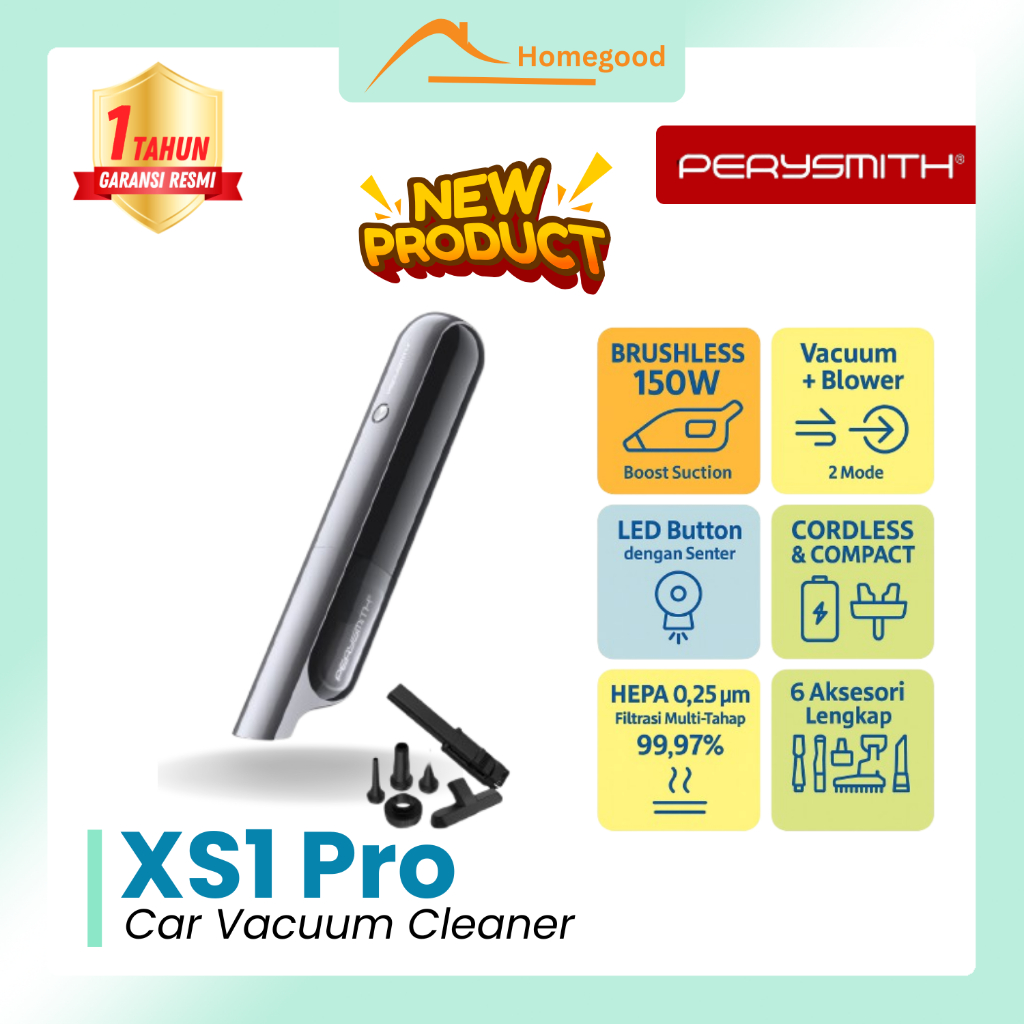 Jual PerySmith XS1 Pro 3 IN1 Cordless Vacuum Cleaner Mobil Car Vacuum ...