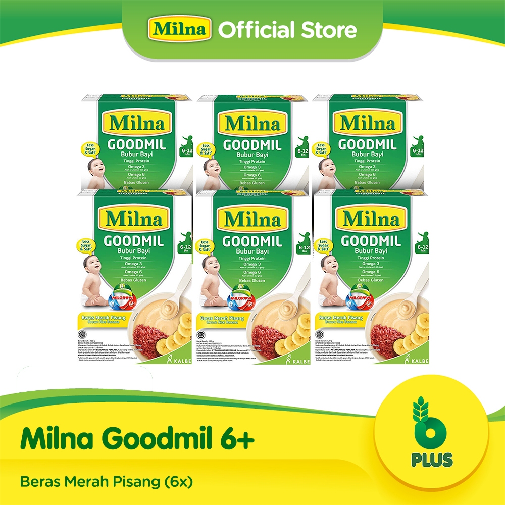 Jual Milna Goodmil 6+ Beras Merah Pisang (6 Pack) | Shopee Indonesia