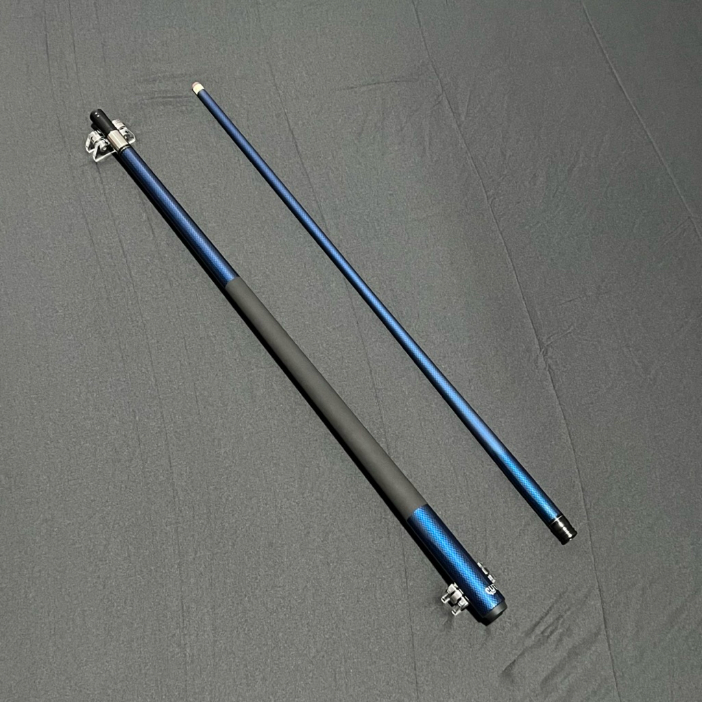 Jual Stick Billiard CUE ELF ONYX Blue Play Cue Low Deflection Carbon ...