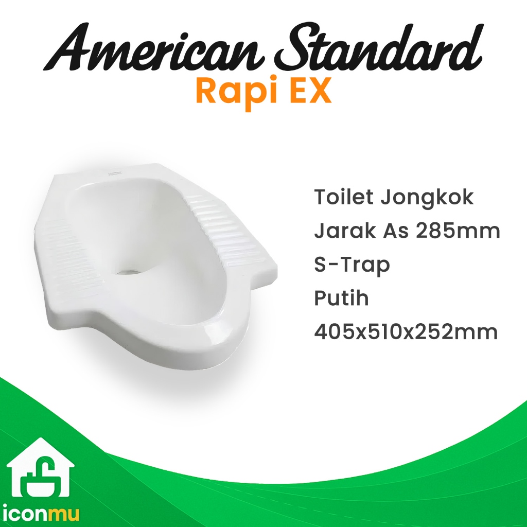 Jual American Standard Kloset Jongkok Rapi EX Squat As 28 Toilet Putih ...