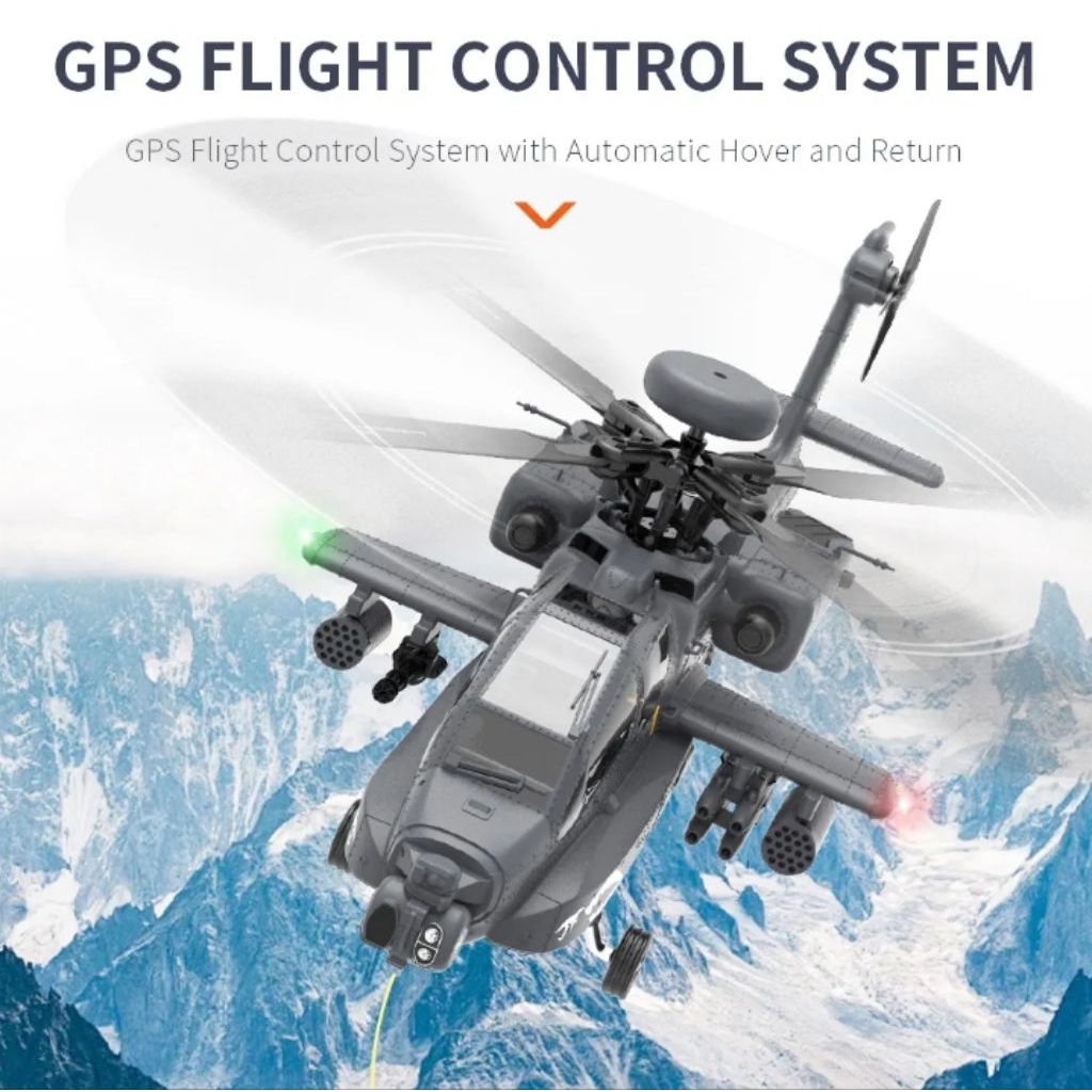 Jual Rc helicopter AH 64D 2.4G 9CH 6 gyro skala 1:32 apache gps long ...