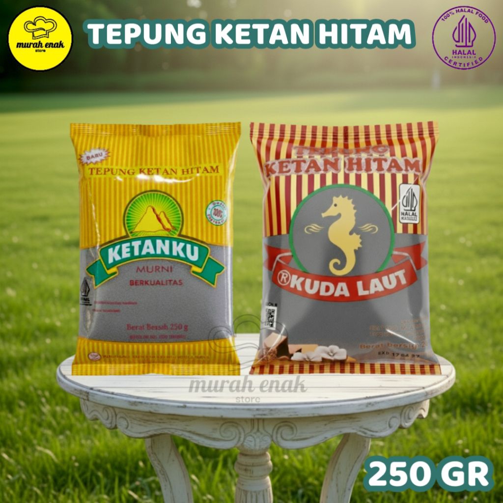 Jual Tepung Ketan Hitam Ketanku & Kuda Laut 250gr Original Halal ...