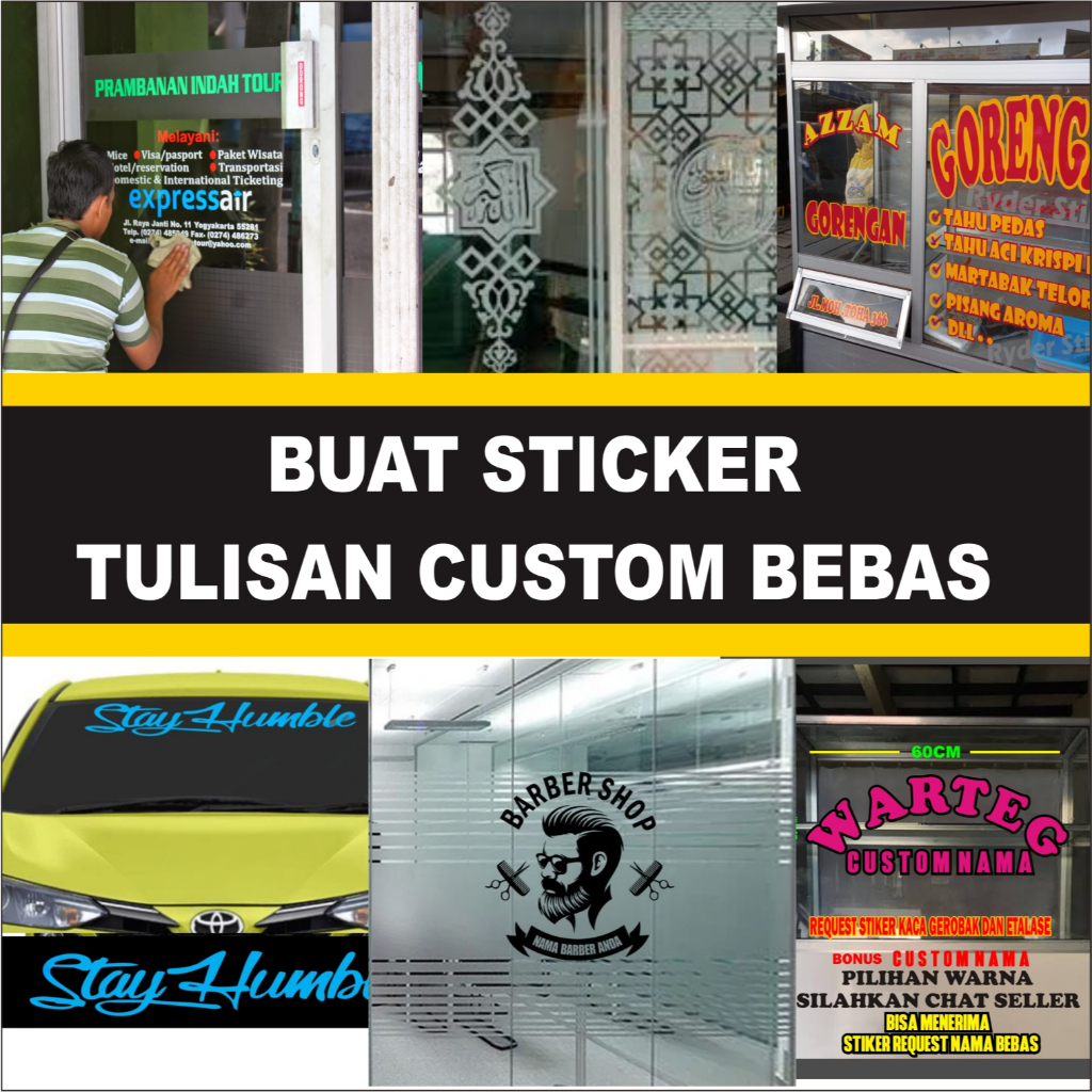 Jual STIKER TULISAN CUSTOM / STICKER USAHA / STIKER TULISAN DI ROMBONG ...