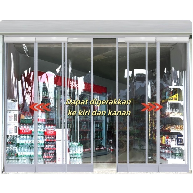 Jual Luxepvc-Tirai pintu magnetik dengan rel geser penahan angin dan ...
