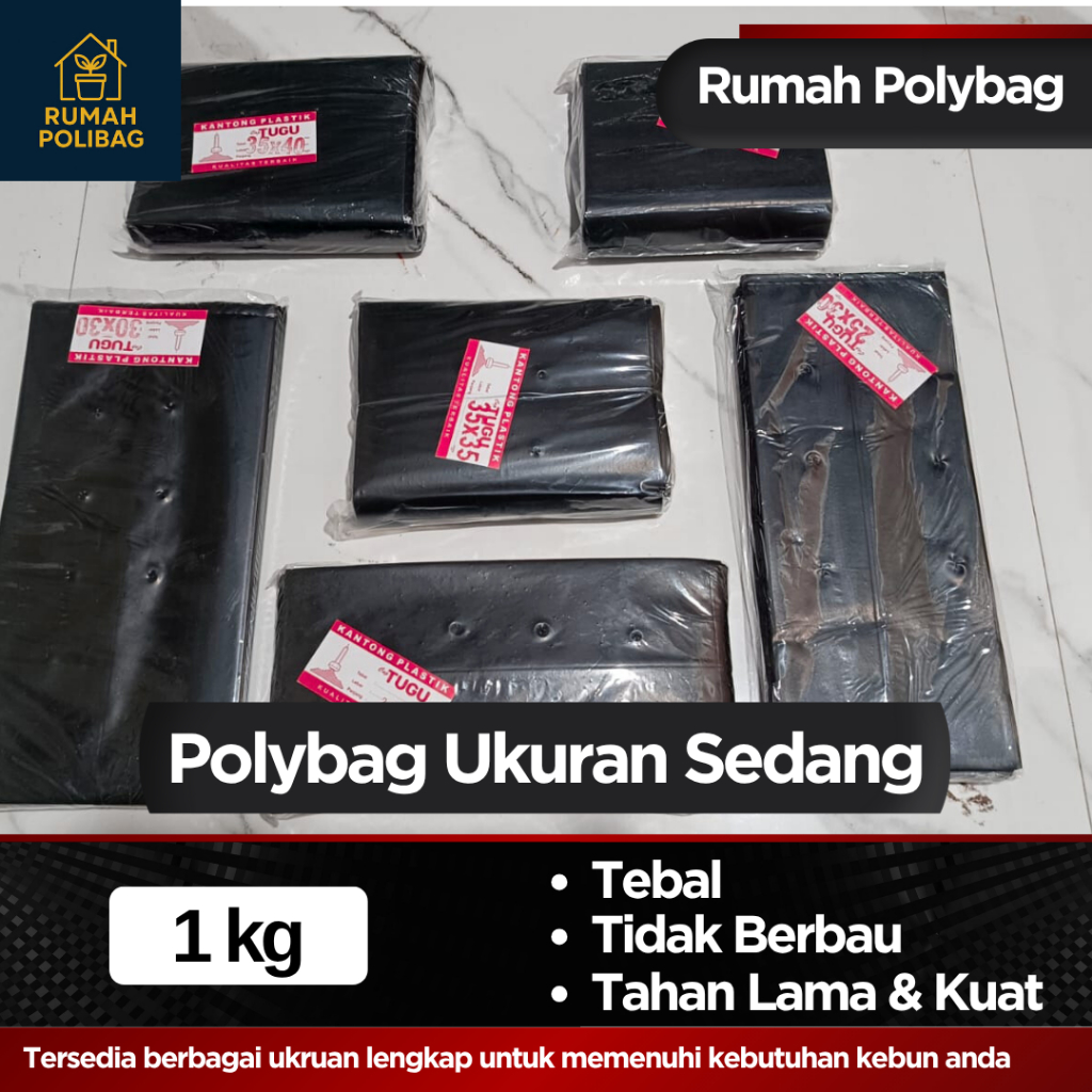 Jual 1kg - Polybag Tanaman Ukuran Sedang Plastik Polybag / Polibag ...
