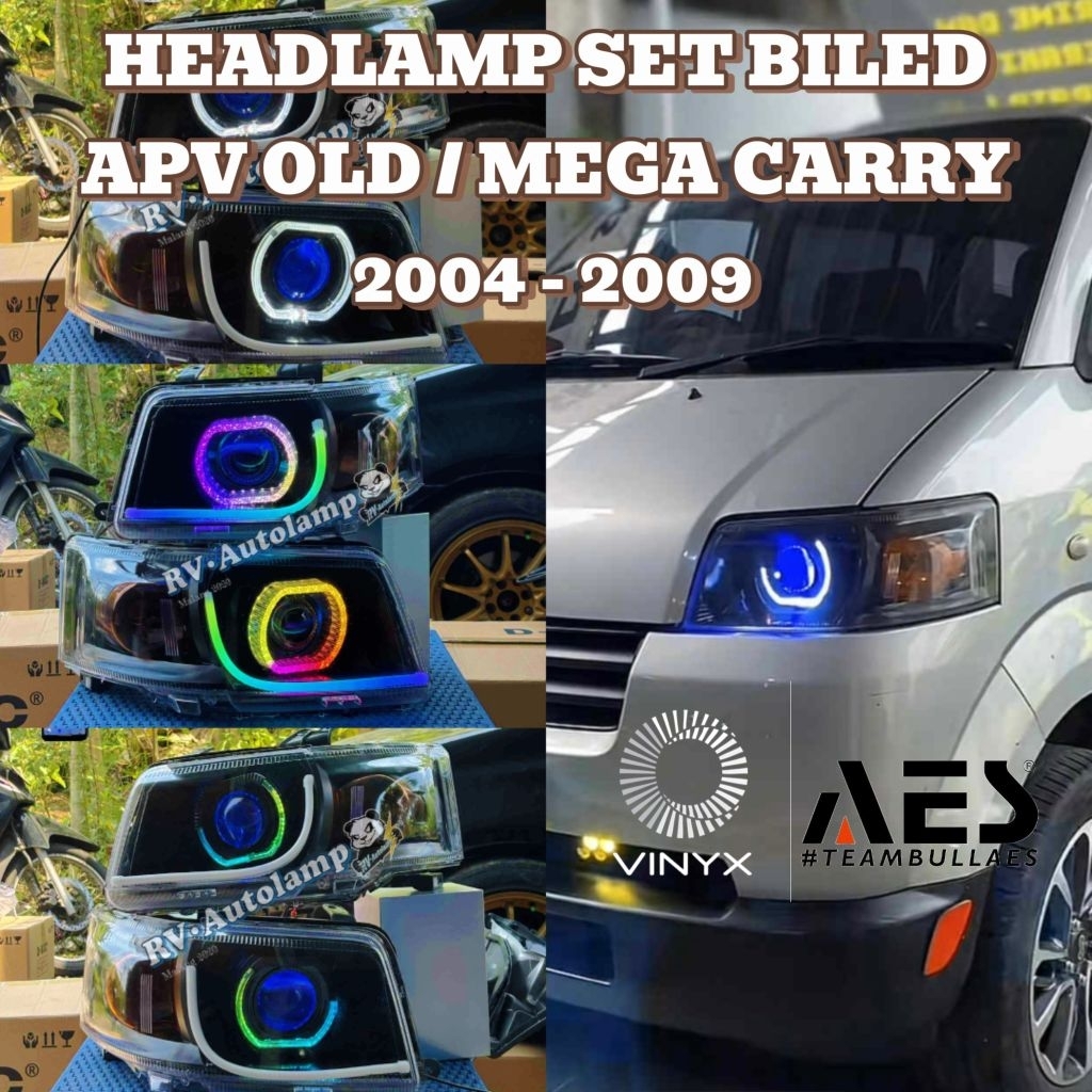 Jual HEADLAMP SET BILED CUSTOM APV LAMA / MEGA CARRY 2004 - 2009 AES ...