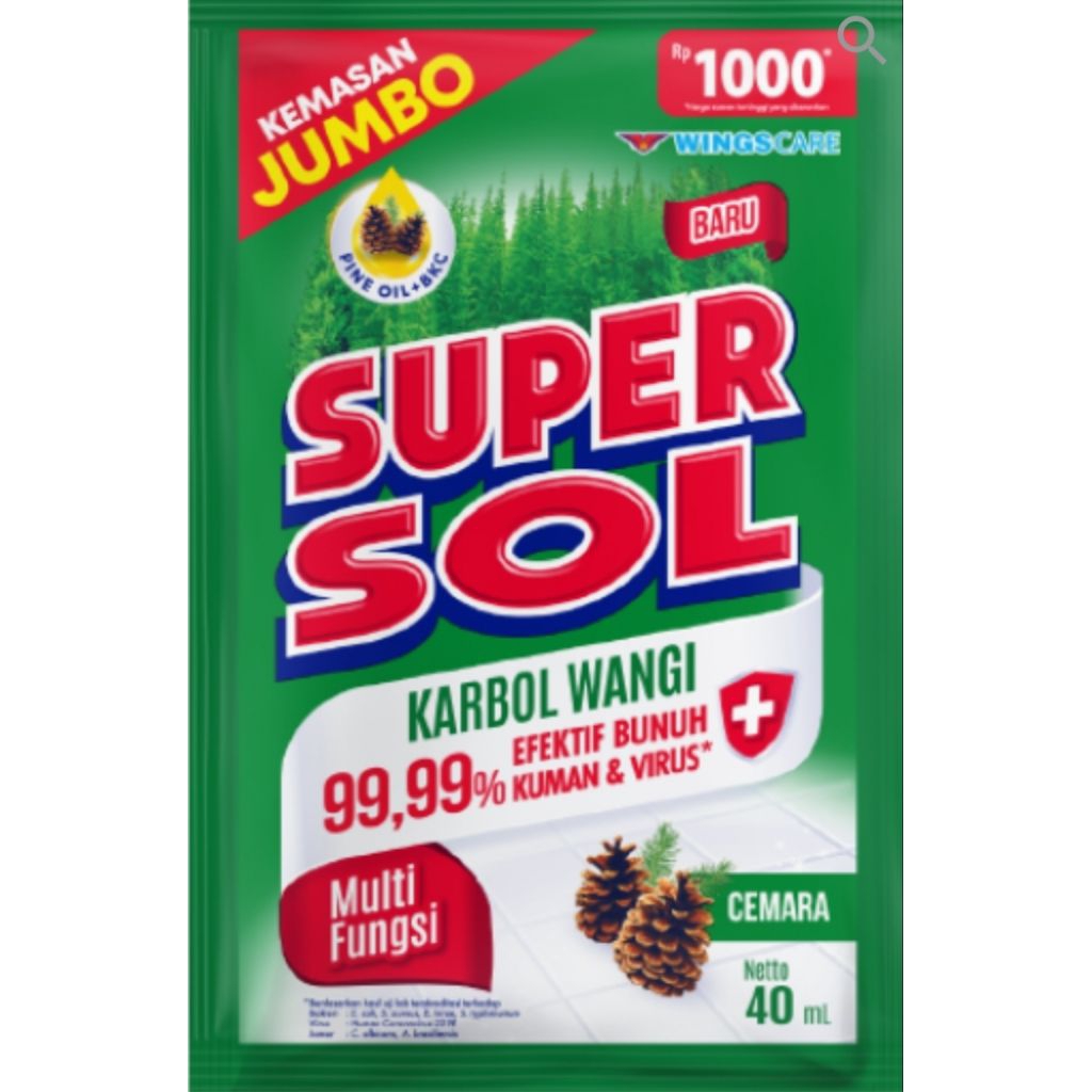 Jual Super Sol Karbol Wangi Kemasan Jumbo 1000, 1 renceng isi 6 sachet ...