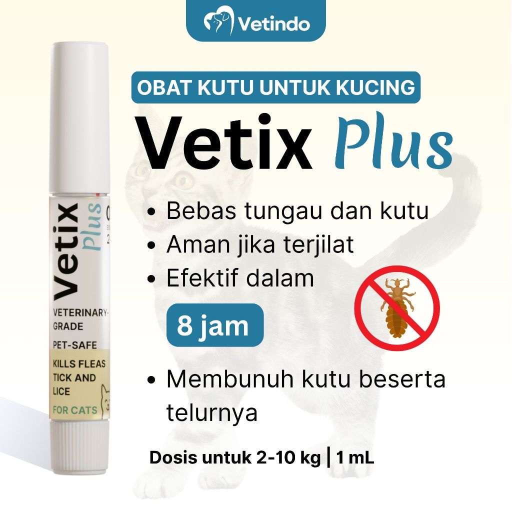 Jual Vetix Plus - Obat Tetes Kutu dan Tungau Kucing | Solusi Serum ...