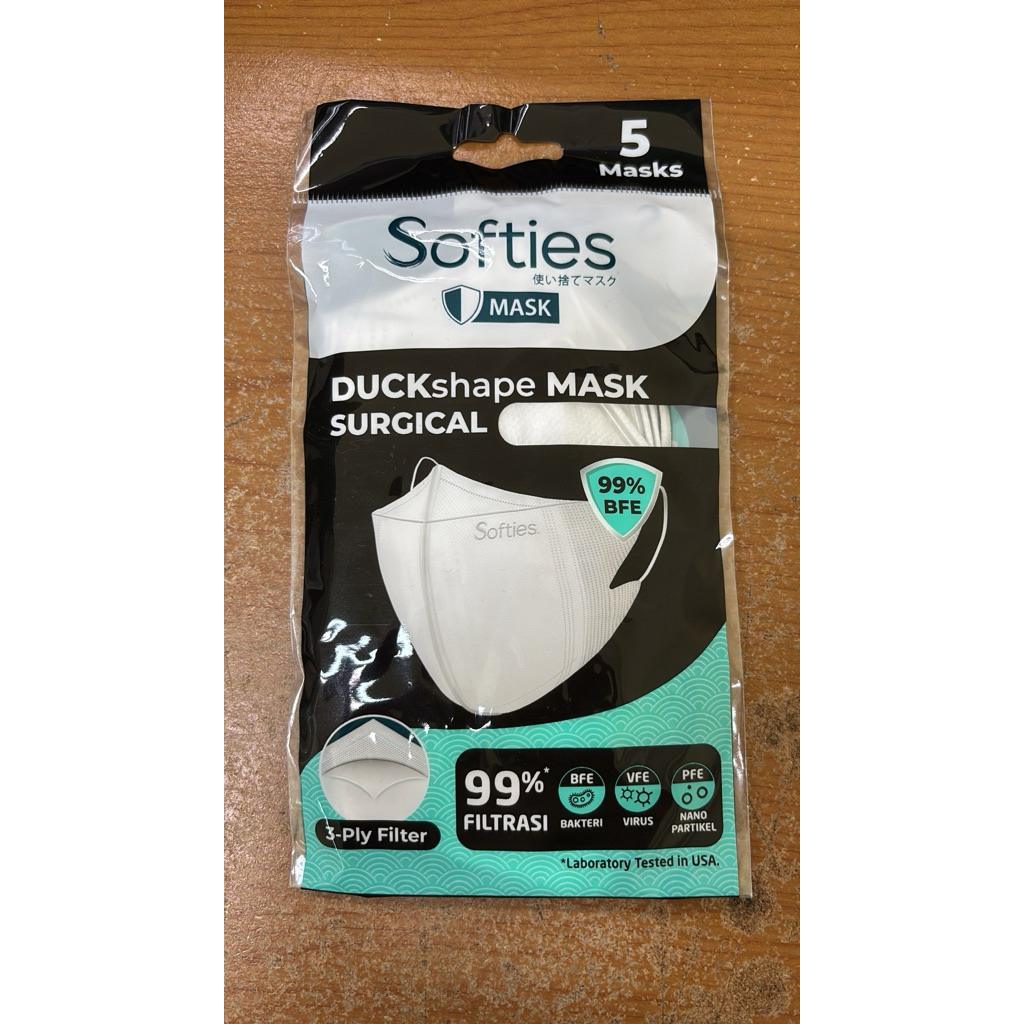 Jual SOFTIES DUCKSHAPE MASK SURGICAL 3PLY FILTER isi 5 | Shopee Indonesia