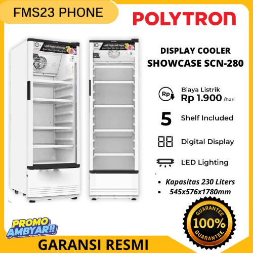 Jual Polytron SCN 280 Showcase Pendingin 5 Rak White Lemari Pendingin ...