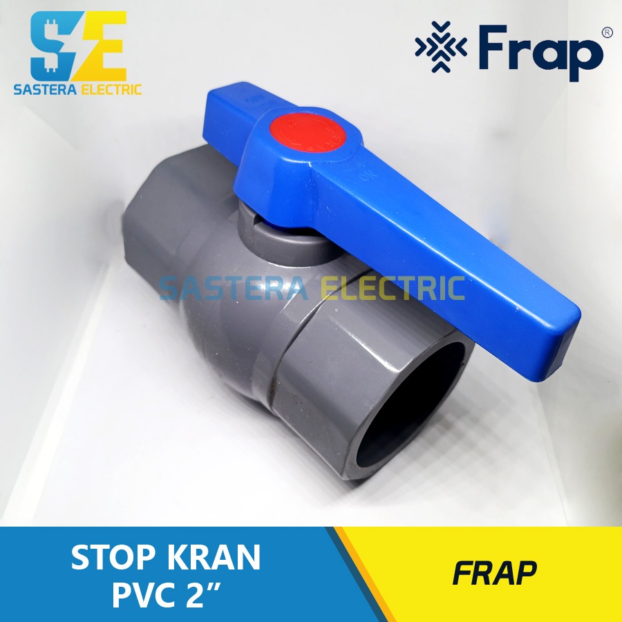 Jual Stop Kran PVC 2" inch FRAP / Ball Valve PVC 2" inch / Setop Kran ...