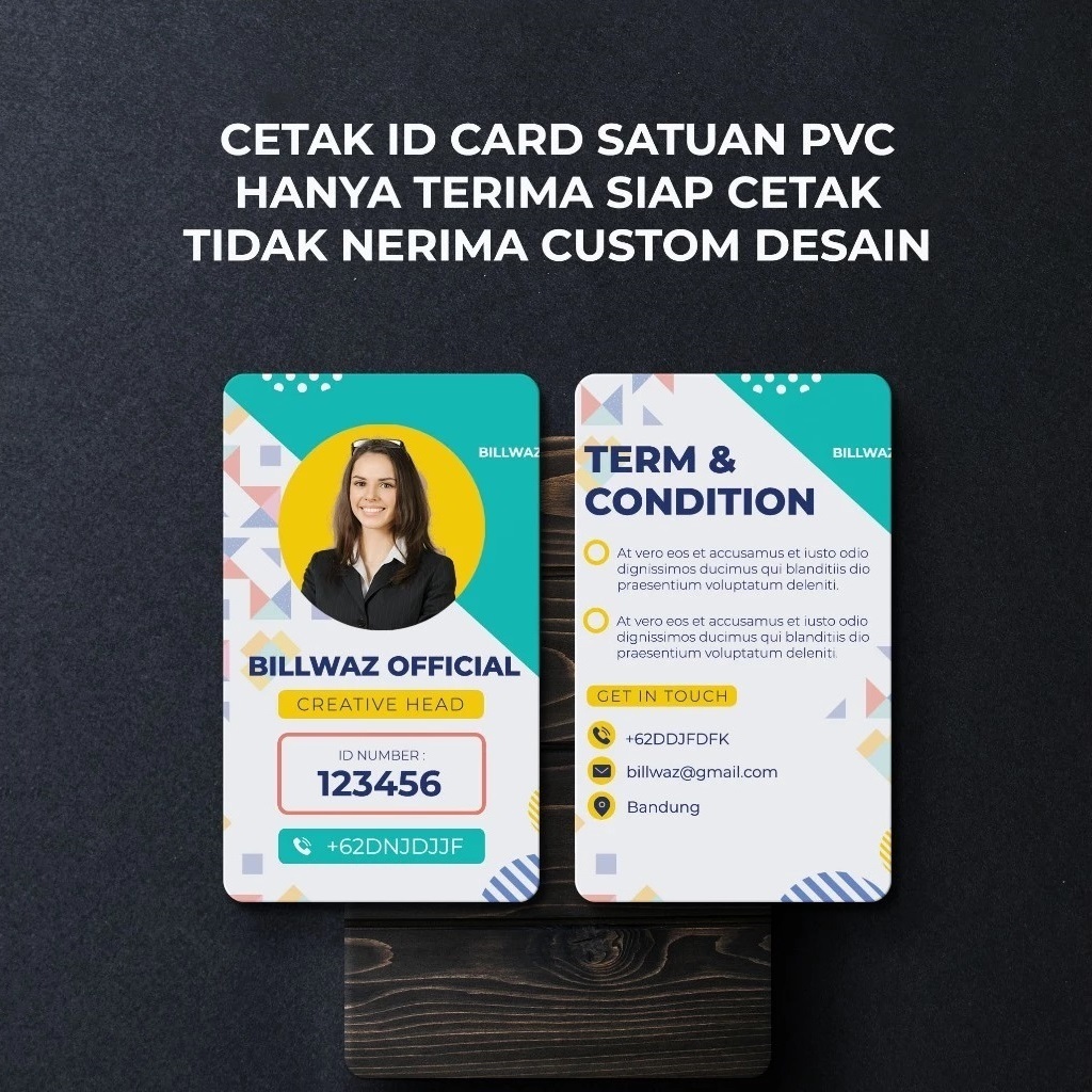 Jual ID Card Kartu Pelajar / Kartu Pertamina / Member Card dengan Bahan ...
