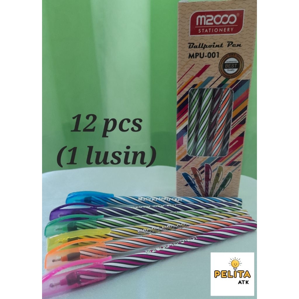 Jual [Pelita ATK] BISA COD Pulpen M2000 MPU-001 1 Pak isi 12 Pcs ...