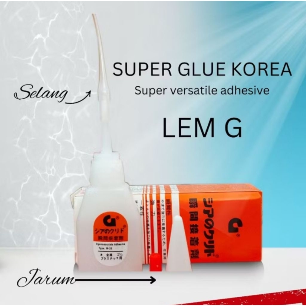 Jual Lem G Korea 100% Original Glee Lem Super Kuat Lem setan Glue Lem G ...