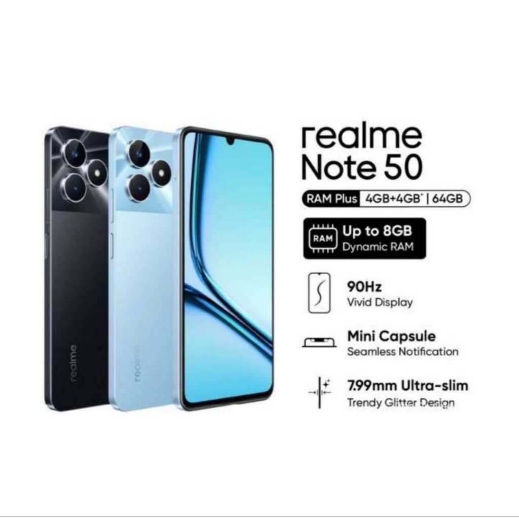 Jual HP REALME NOTE 50 4/128 GB GARANSI RESMI - REALMI NOTE 50 RAM 4GB ...