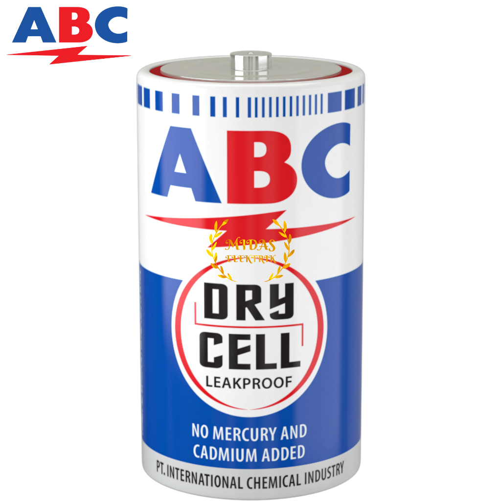 Jual ABC Carbon Zinc Baterai Battery General Purpose Dry Cell Ukuran C ...