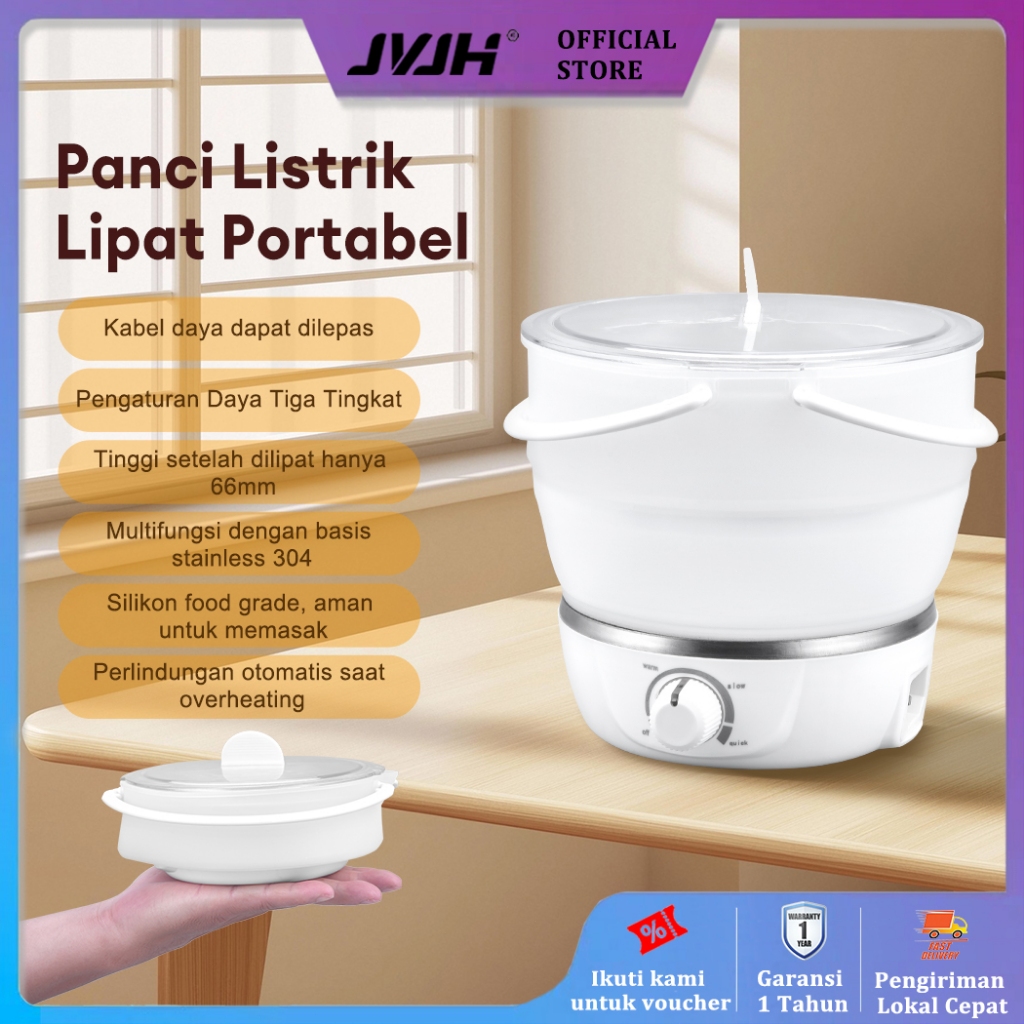 Jual JVJH Panci Listrik Lipat 1L Multifungsi Rice Cooker Mini Penanak ...