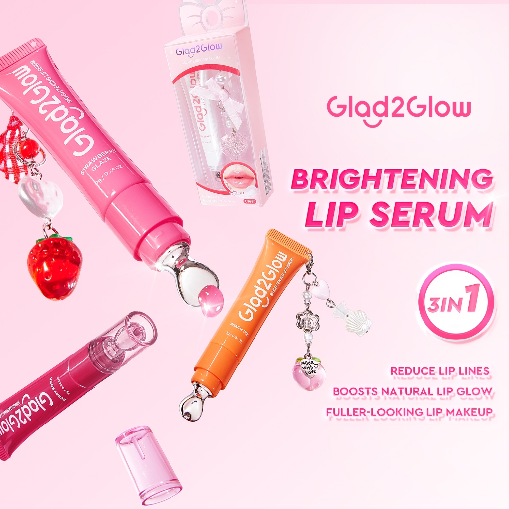 Jual [Pre Order] Glad2Glow Brightening Lip Serum 7g Tinted Lip Balm Lip ...
