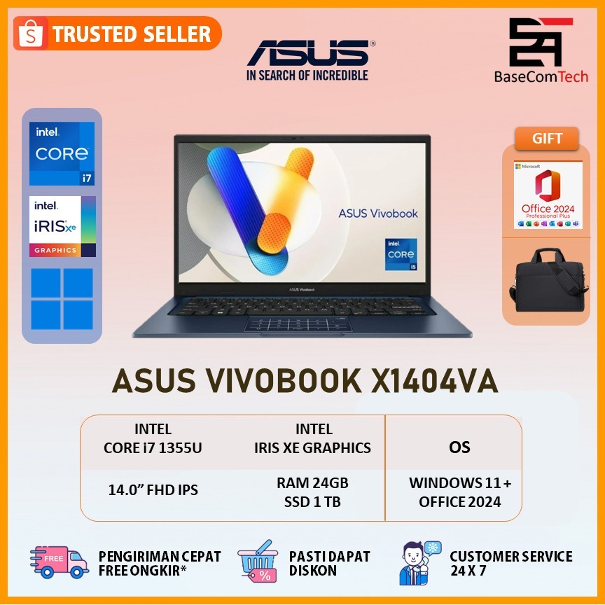 Jual ASUS Vivobook 14 X1404VA i3 i5 i7 Gen 13 RAM 24GB/1TB 14.0 INCH ...