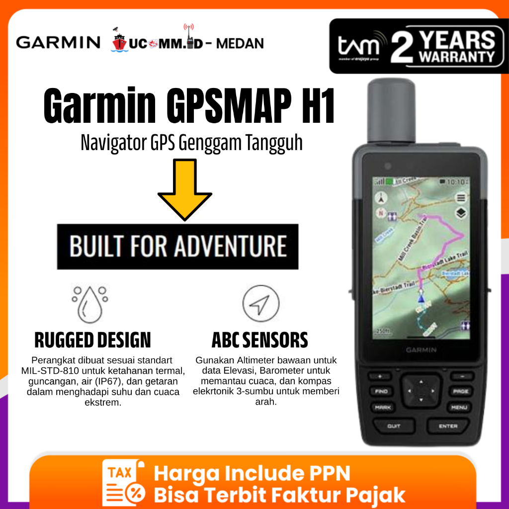 Jual GARMIN Gpsmap H1 Navigator Touchscreen GPS Genggam H1 Gps Handheld ...