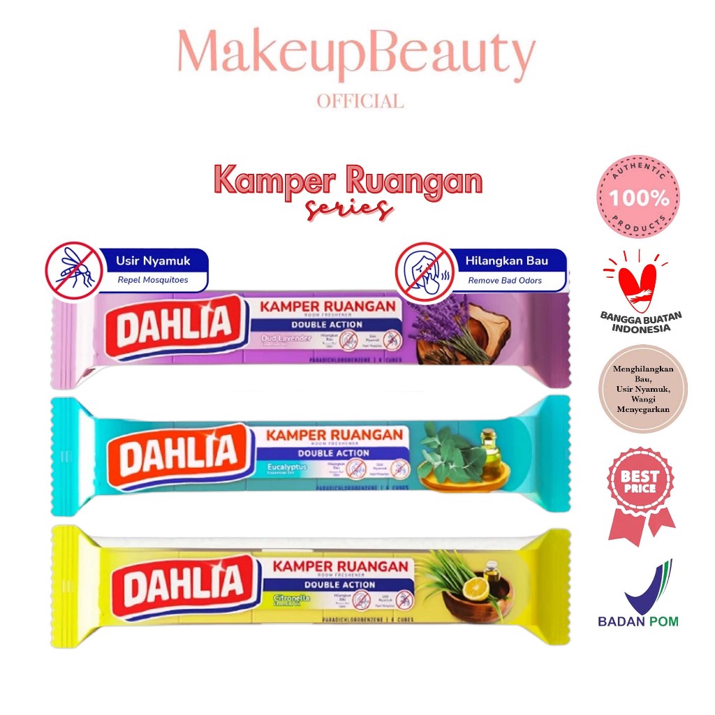 Jual DAHLIA Kamper Ruangan Isi 6 Cubes Eucalyptus | Our Lavender ...