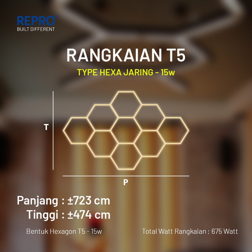 Jual [BEST SELLER] Rangkaian Lampu Hexa Jaring - Custo Rangkaian Lampu ...