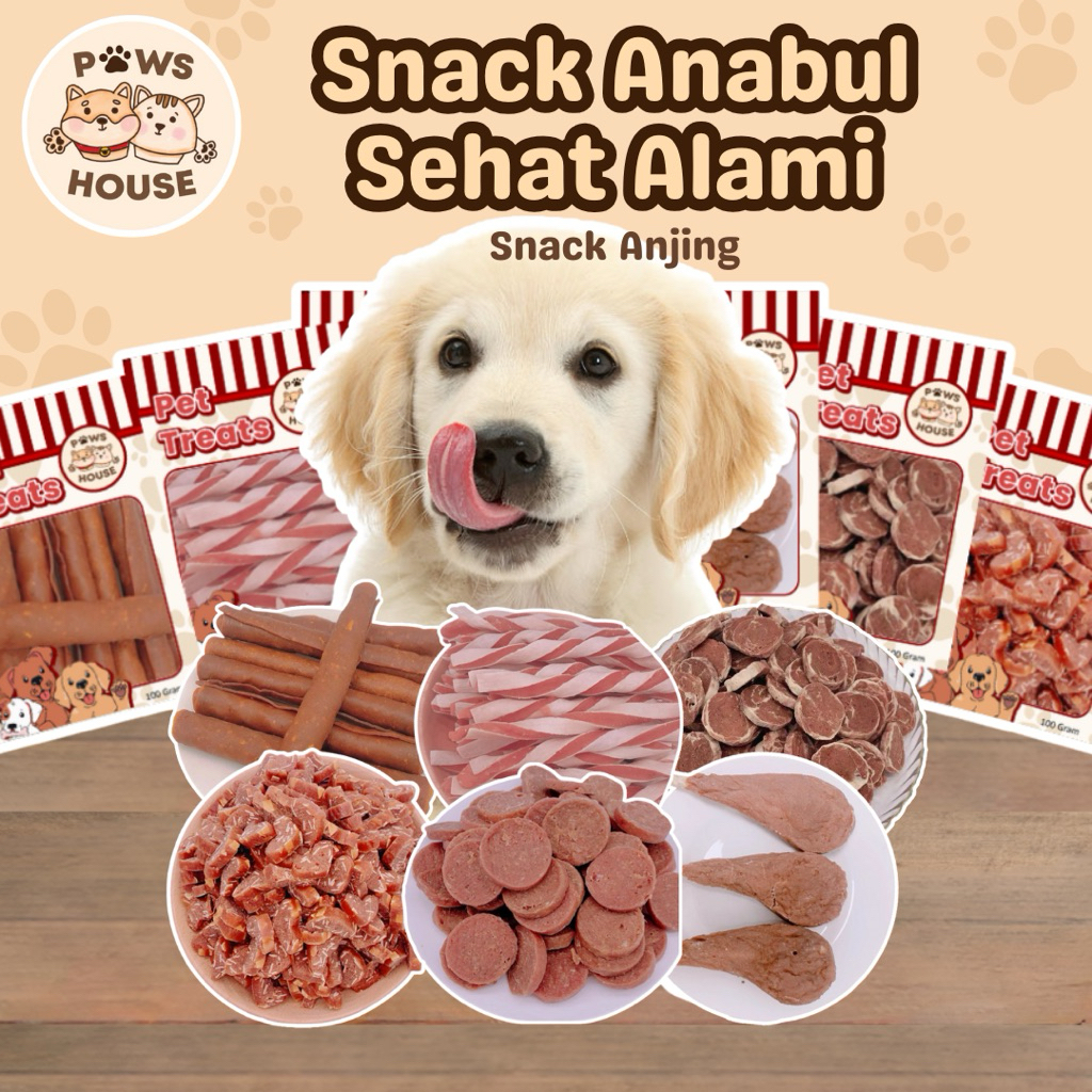 Jual PAWS HOUSE Snack Anjing Cemilan Dog Jerky Treats 100g | Shopee ...