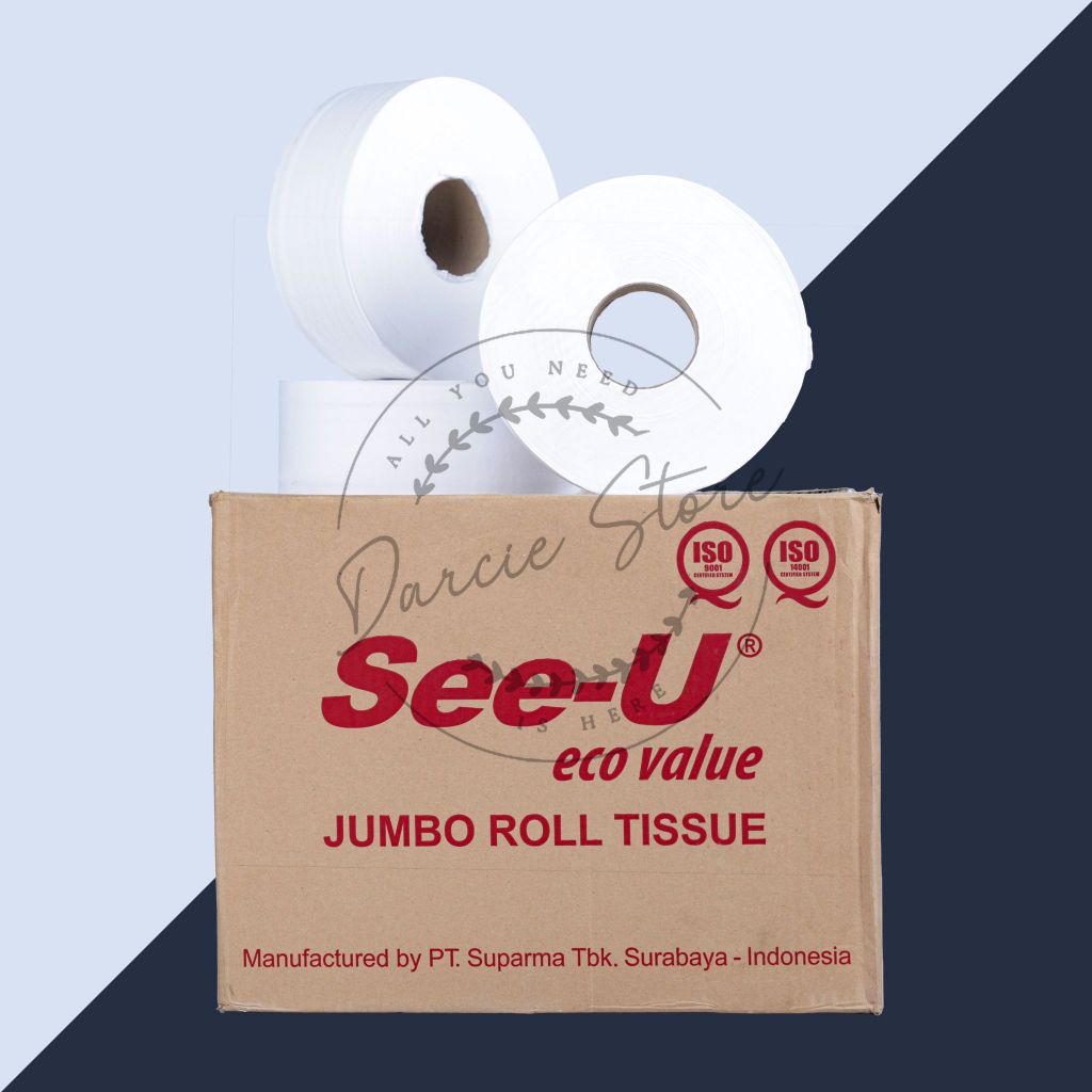 Jual TISSUE SEE U JUMBO ROLL 1 KARTON / TISSUE SEE U BATHROOM JUMBO ...