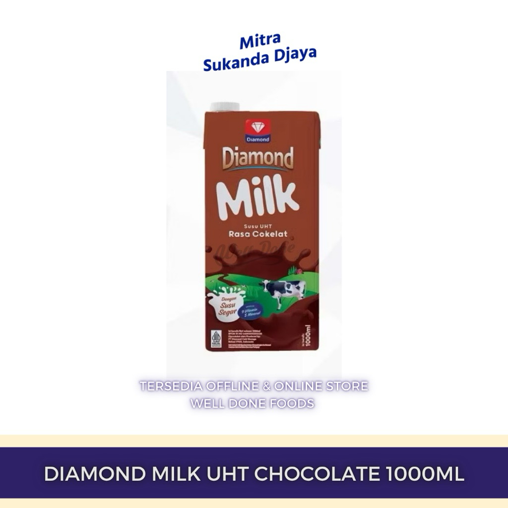 Jual Diamond Milk UHT Chocolate 1000ml | Shopee Indonesia