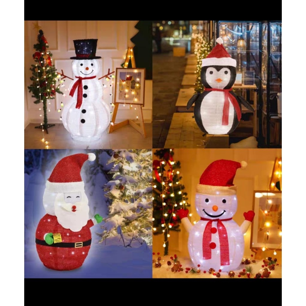 Jual Dekorasi Natal/Christmas Pop Up Snowman Santa Claus Christmas Bell ...