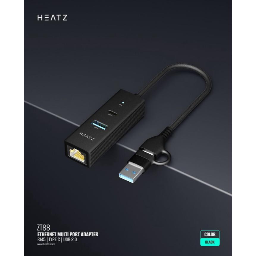 Jual Heatz ZT88 Ethernet Multi-Port Adapter. With an RJ45 female port ...