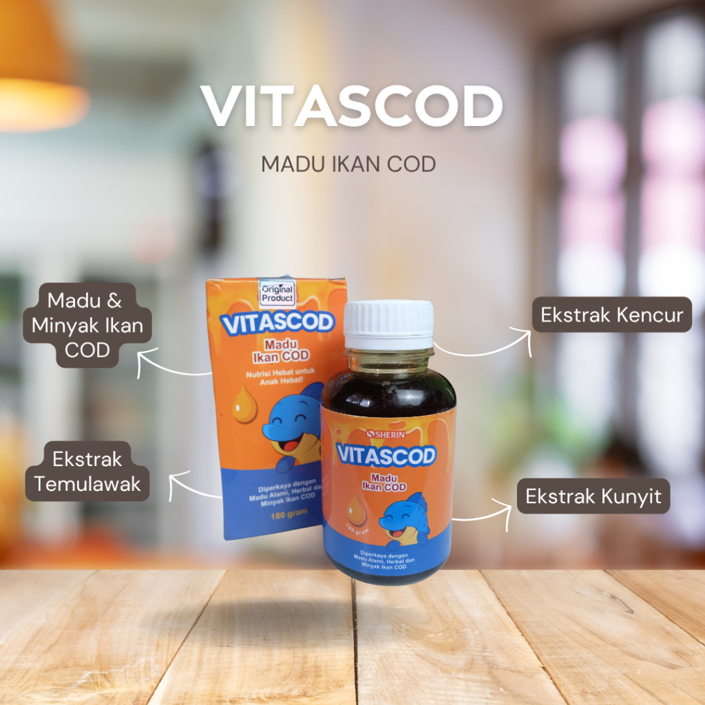 Jual Madu Vitascod Madu Ikan COD 180 gram untuk Mencerdaskan Otak Anak ...