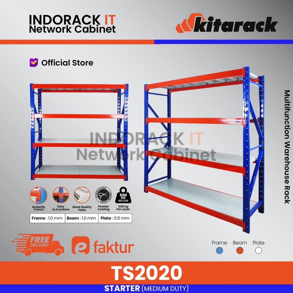 Jual KITARACK Rak Gudang 500KG Panjang 2M Tinggi 2M Medium Duty Rack ...