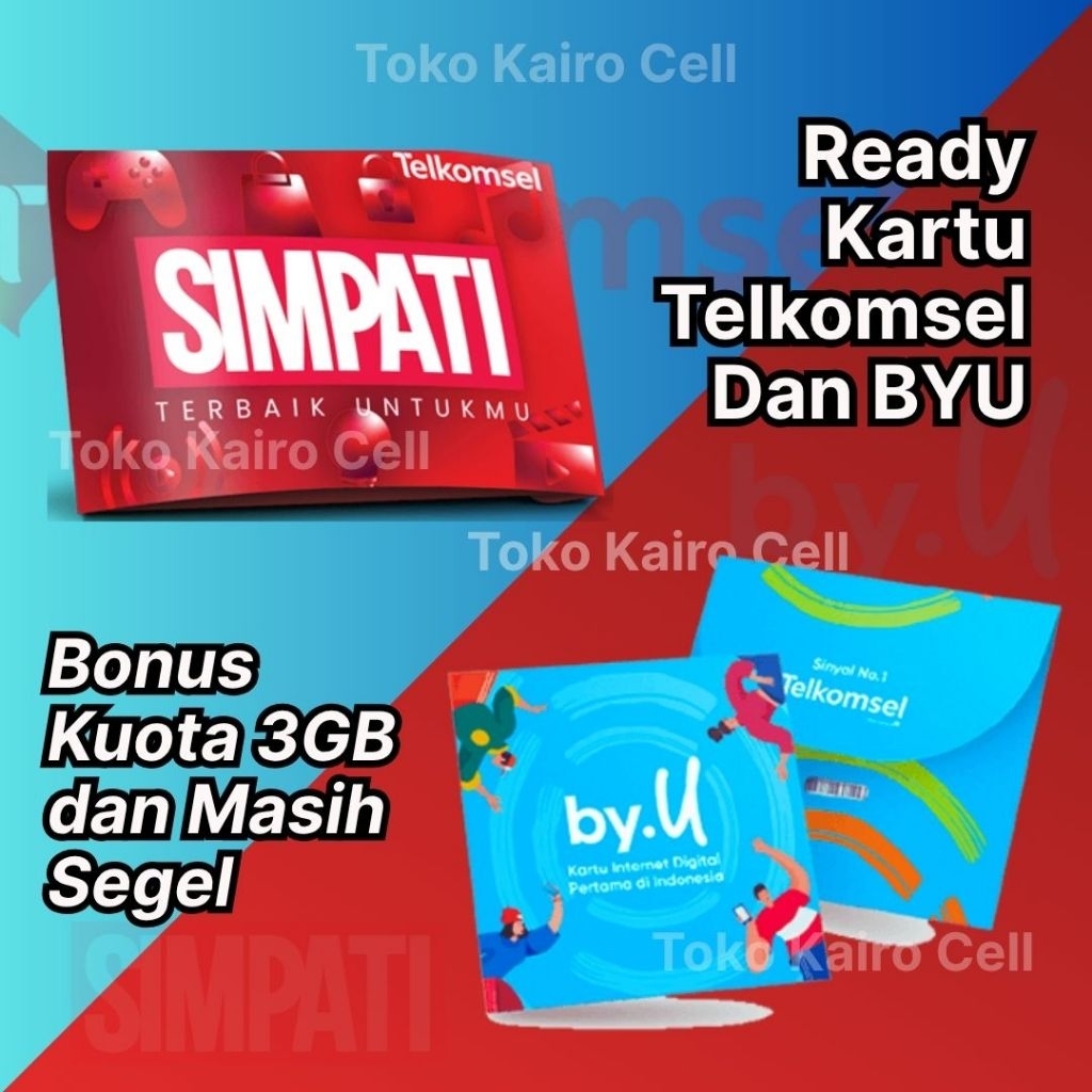 Jual Ready Kartu Perdana Telkomsel/Byu - Bonus Kuota 3gb Nasional ...